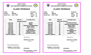 1 & 2 class program 2013 2014 | DOCX