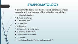 12, CLINICAL EXAMINATION OF NOSE. practical purpose | PPT