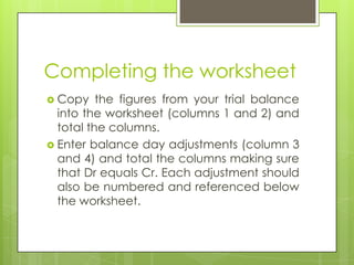 12 column worksheet | PPTX