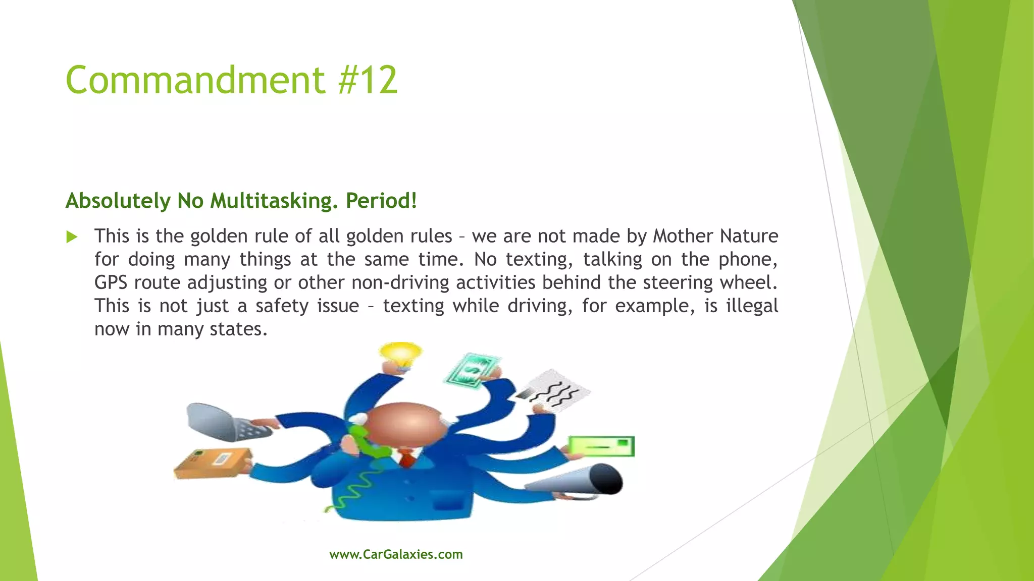 12 commandments of defensive driving | PPTX