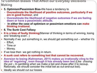 12 common biases that affect how we make | PPTX | Science