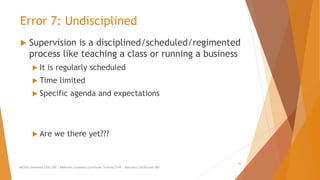 12 Common Errors in Clinical Supervision | PPT