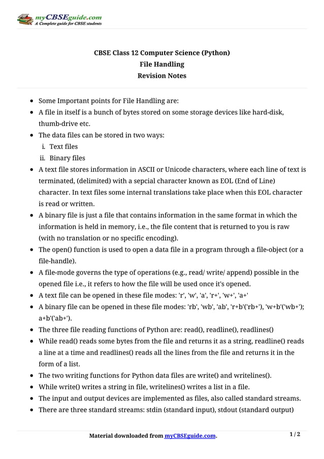 12 comp sci_revision_note_11 | PDF