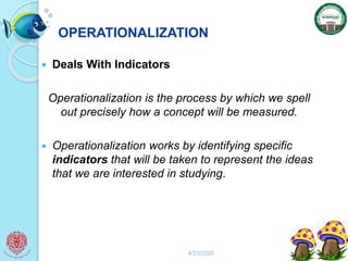 Conceptualization and Operationalisation stat 716 | PPTX | Science