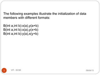 12 constructors invocation and data members initialization | PPT