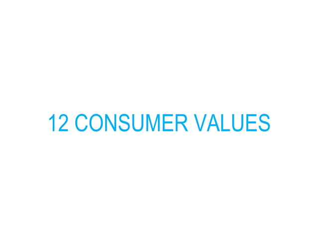 12 Consumer Values | PPT