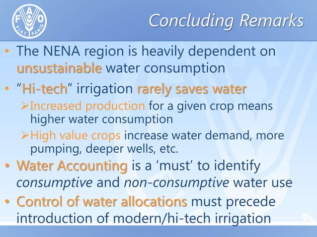 Consumptive and non-consumptive water use: Getting the right framework ...
