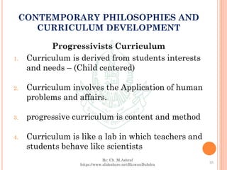 "CONTEMPORARY PHILOSOPHIES AND CURRICULUM DEVELOPMENT” in Philosophy of ...
