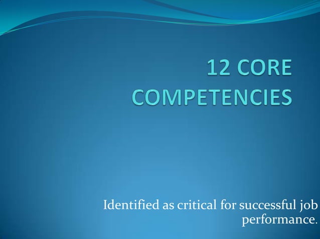 12 core competencies | PPTX