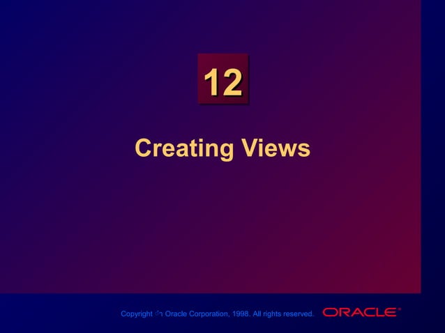 Les12 creating views | PPT