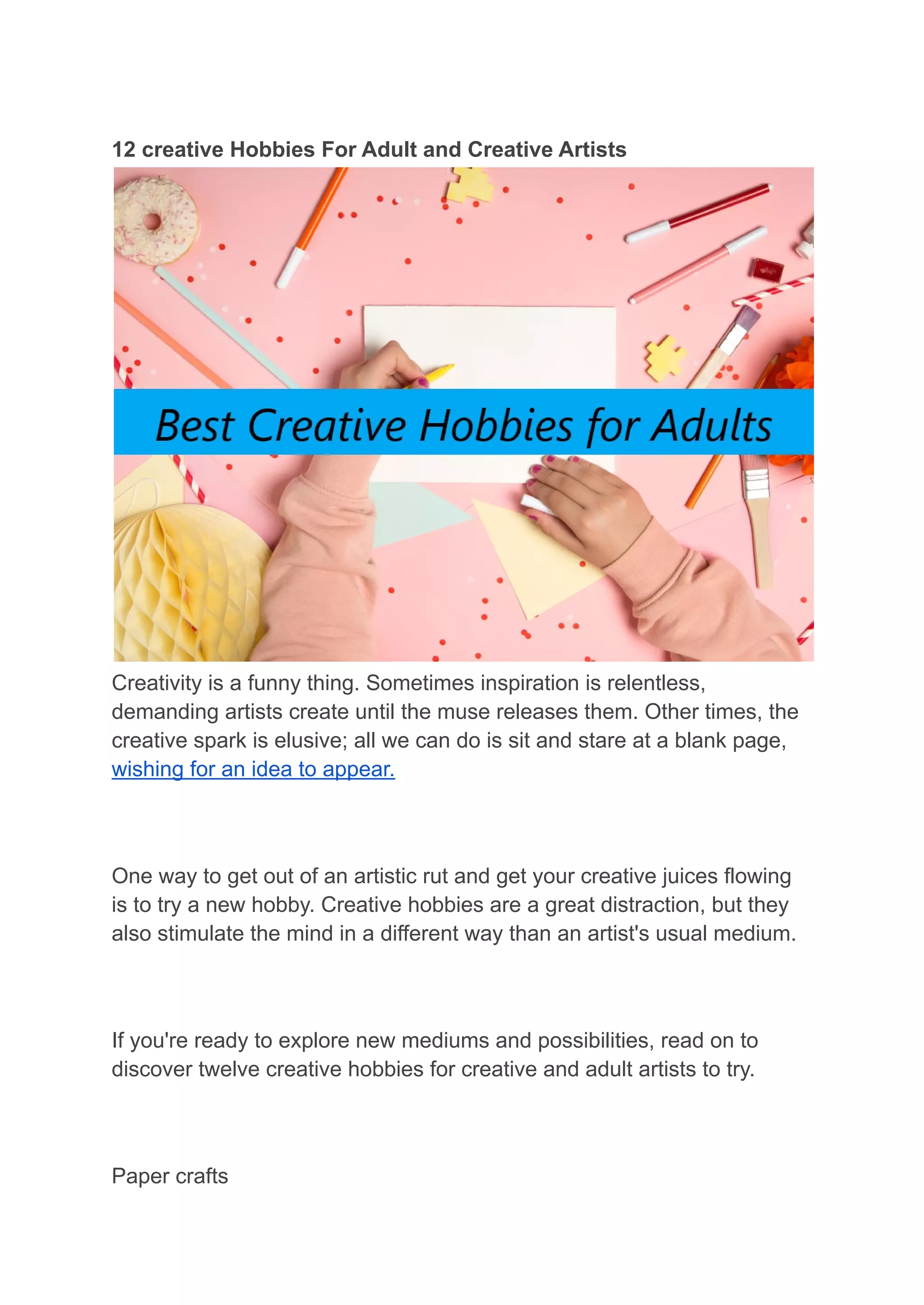 12 creative Hobbies For Adult and Creative Artists.pdf