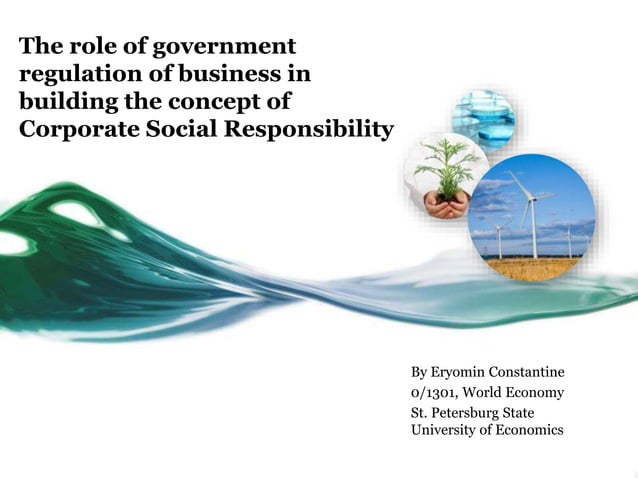 The role of government regulation of business in building the concept ...
