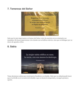 12 cualidades de la mujer virtuosa | DOCX