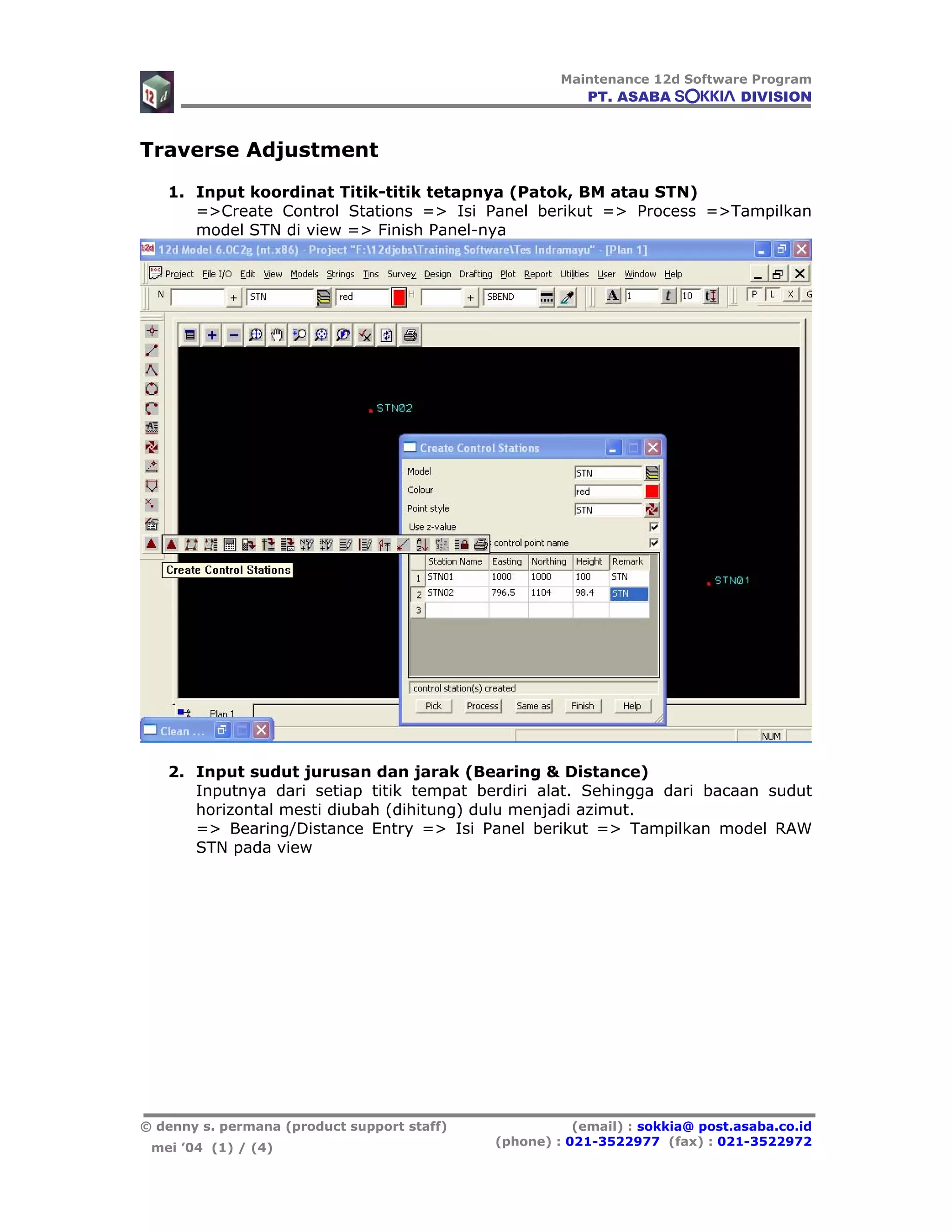 12d traverse adjustment | PDF