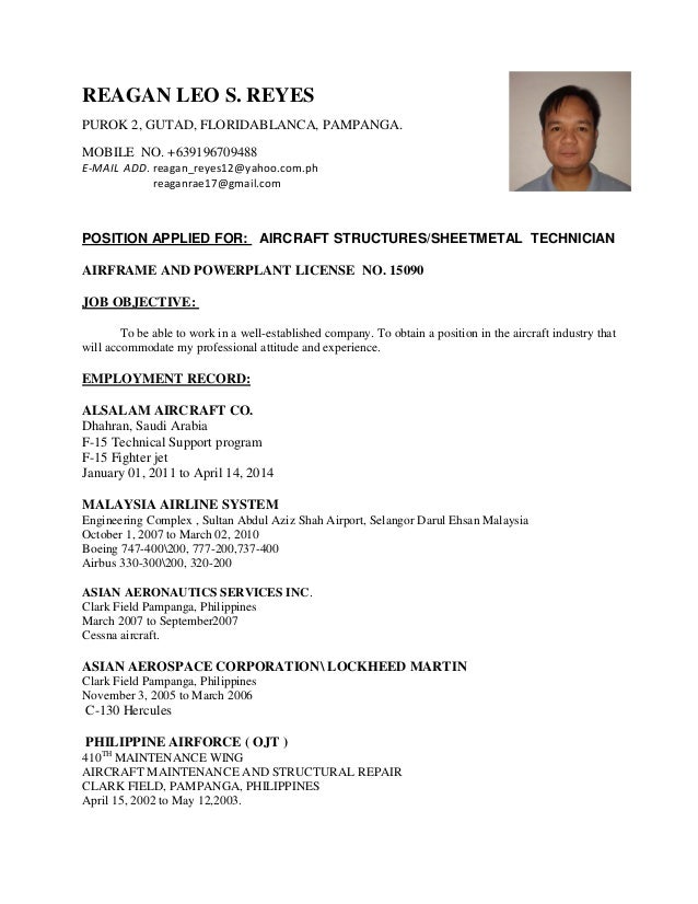 CV Aircraft Structures Technician CV Aircraft Structures Technician