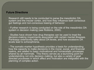 Presentation for Affective Neuroscience on Somatic Marker Hypothesis | PPTX