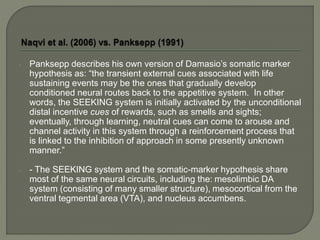 Presentation for Affective Neuroscience on Somatic Marker Hypothesis | PPTX