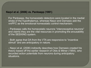 Presentation for Affective Neuroscience on Somatic Marker Hypothesis | PPTX