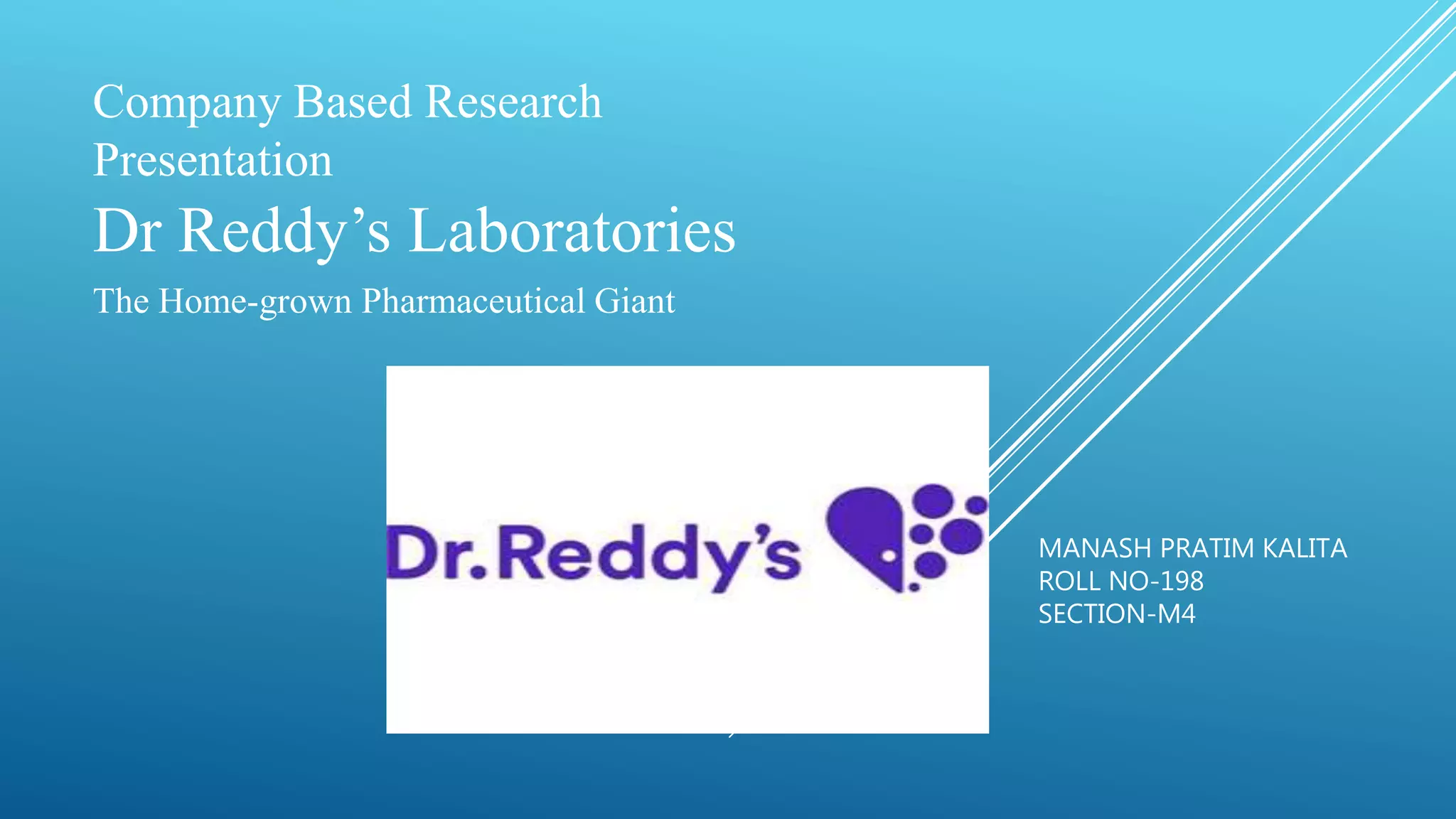 DR REDDYS LABS PPT | PPTX