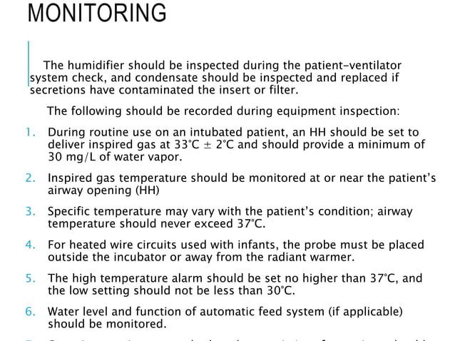 Humidification | PPTX | Lung and Respiratory Health | Diseases and ...