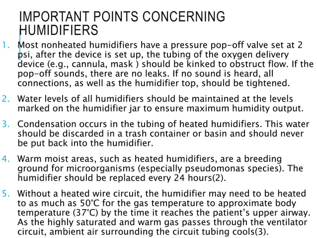 Humidification | PPTX | Lung and Respiratory Health | Diseases and ...