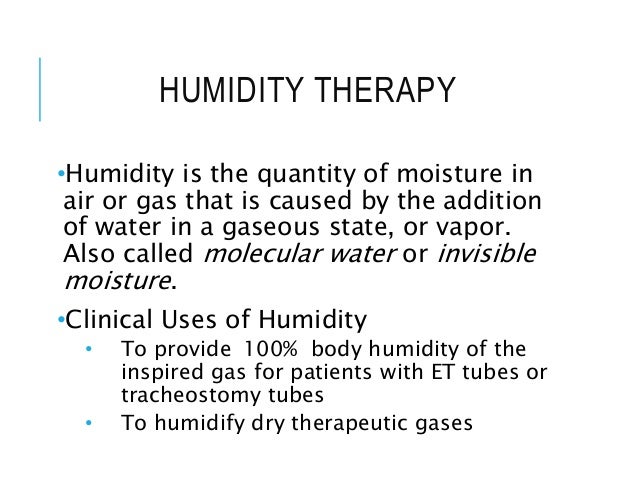 Humidification