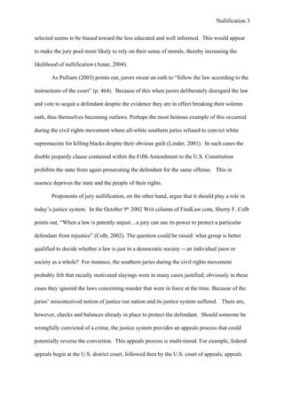 Jury.Nullification.Essay2 | DOC | Law