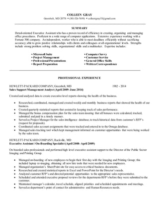 Resume - Colleen Gray | PDF