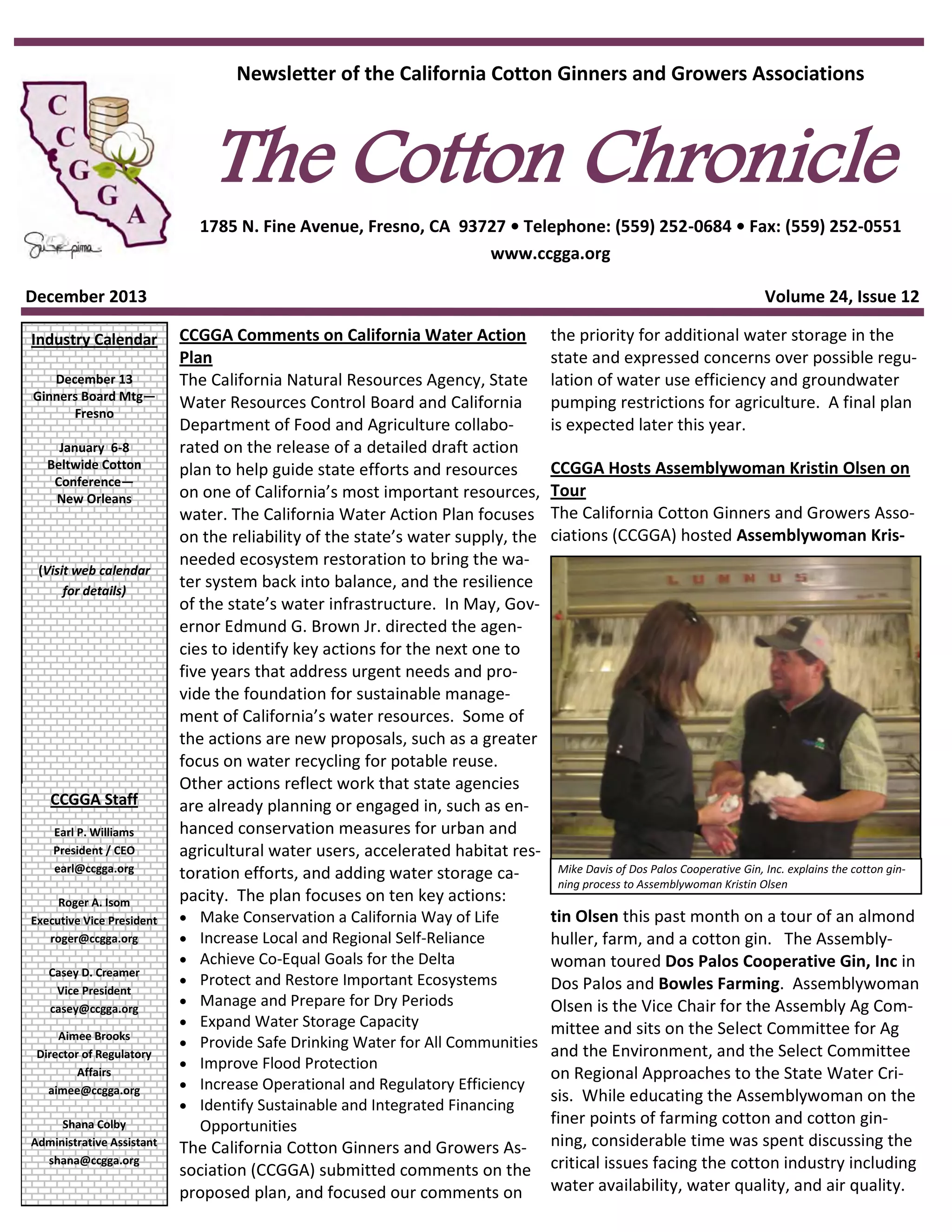 The Cotton Chronicle - December 2013 | PDF | Agriculture | Industries