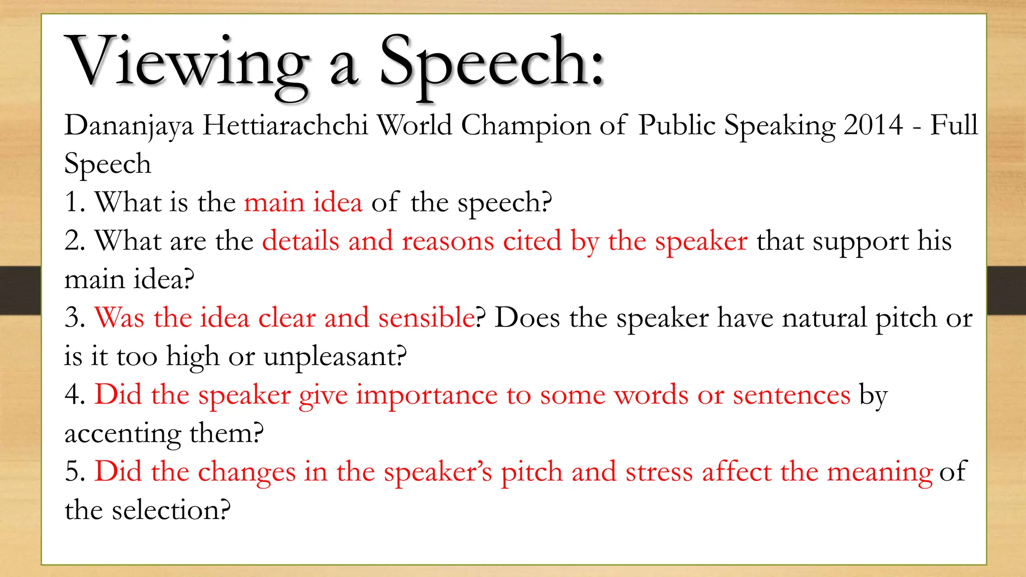 DELIVERING A FORMAL SPEECH: A GUIDE WITH ACTIVITIES | PPTX