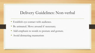 DELIVERING A FORMAL SPEECH: A GUIDE WITH ACTIVITIES | PPT