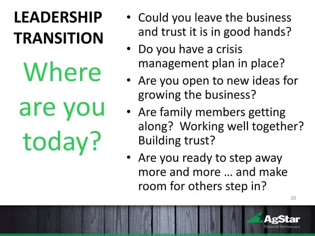 Developing Future Leaders - Building Generations of Business Success | PPT