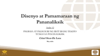 12_Disenyo_at_Pamamaraan_ng_Pananaliksik.pptx