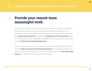 Agile Software Development with Remote Teams | PDF | Remote Working ...