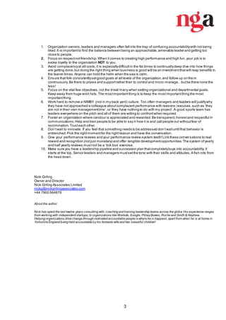 Accountability - High Performance and High Fun in the Workplace | PDF