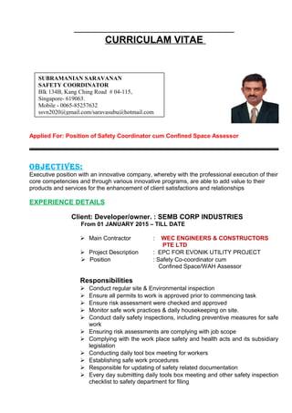 SARAVANAN RESUME | DOC