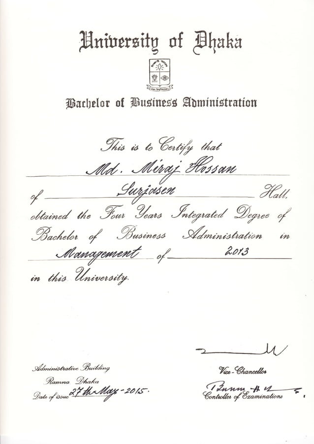 BBA-Certificate | PDF