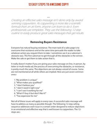 12 easy steps_to_awesome_copy | PDF