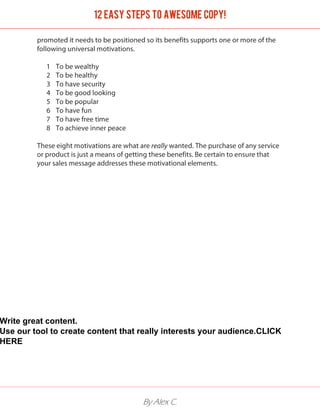 12 easy steps_to_awesome_copy | PDF