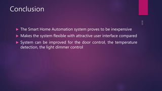 SMART HOME AUTOMATION USING MOBILE APPLICATION | PPTX