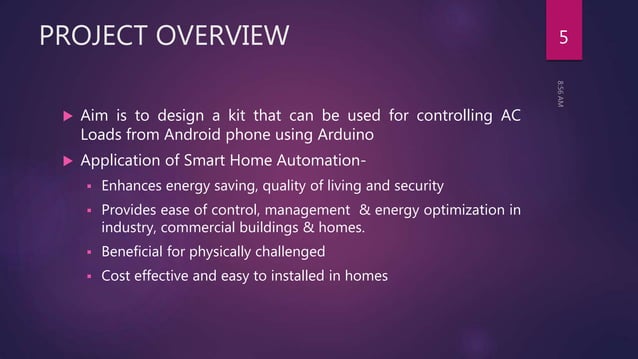 SMART HOME AUTOMATION USING MOBILE APPLICATION | PPTX | Technology ...