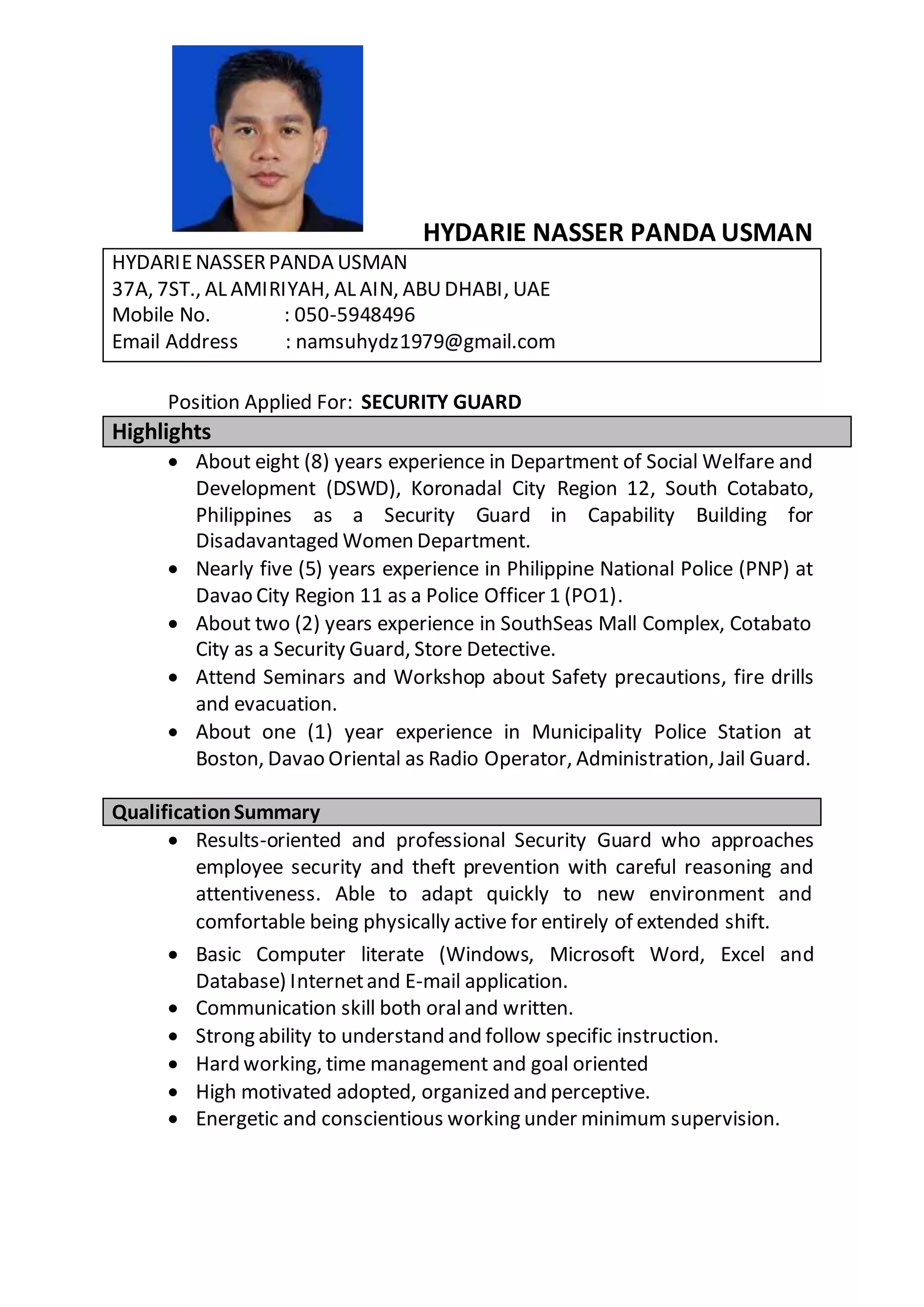new cv (security) | DOCX