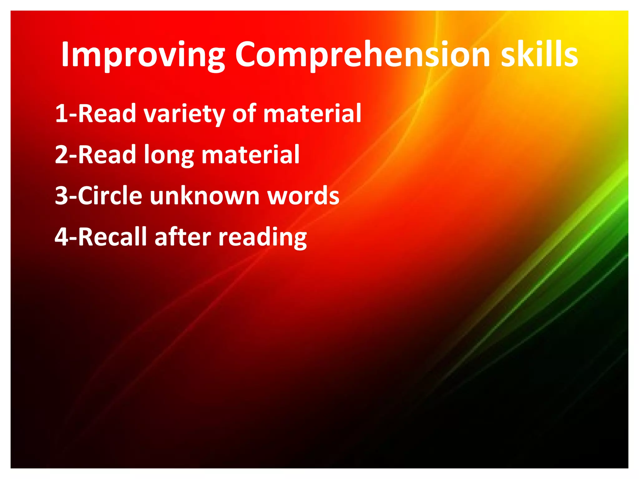 12 effective reading skills | PPT