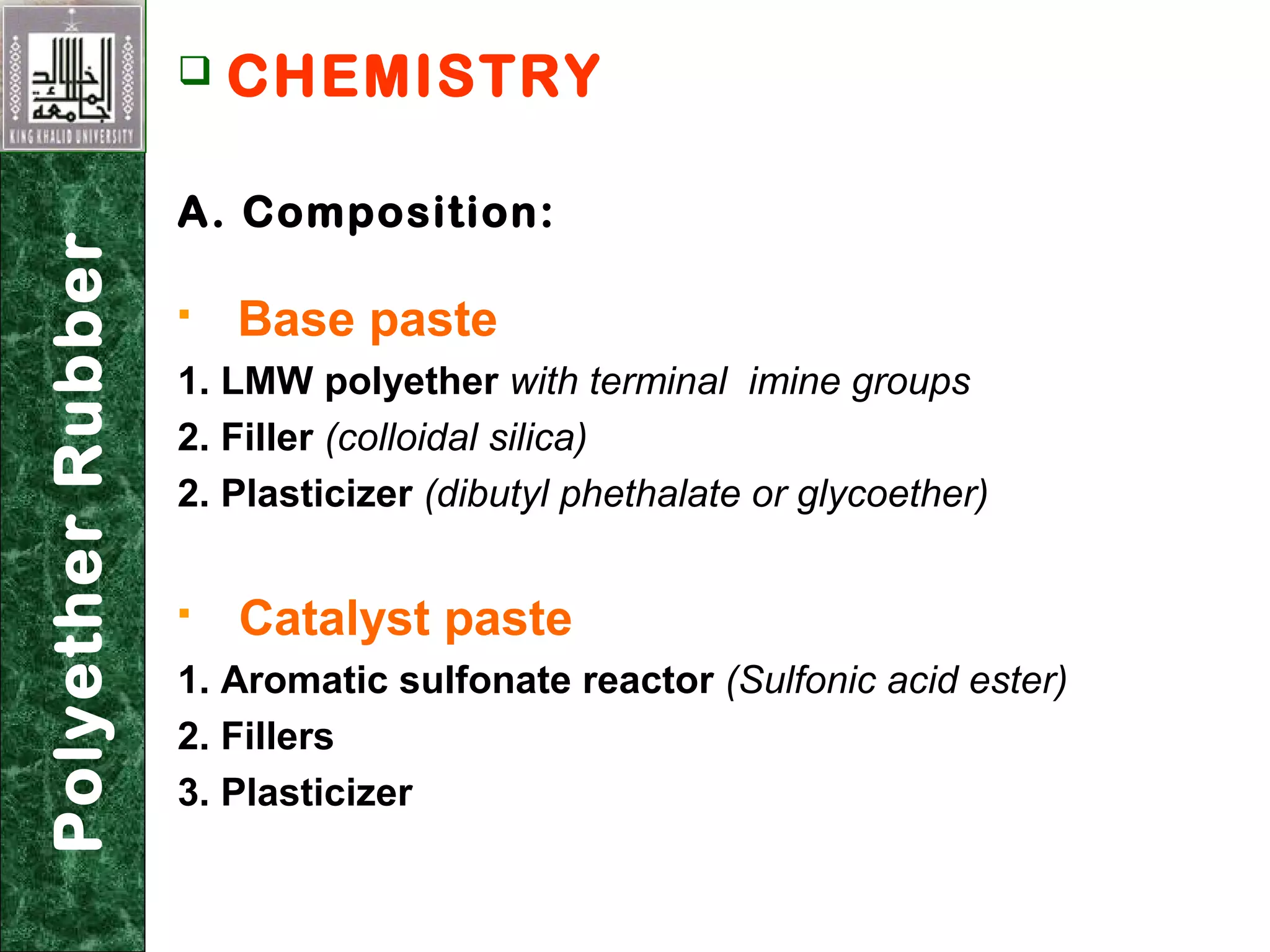 elastomeric Impression DENTAL material | PPT