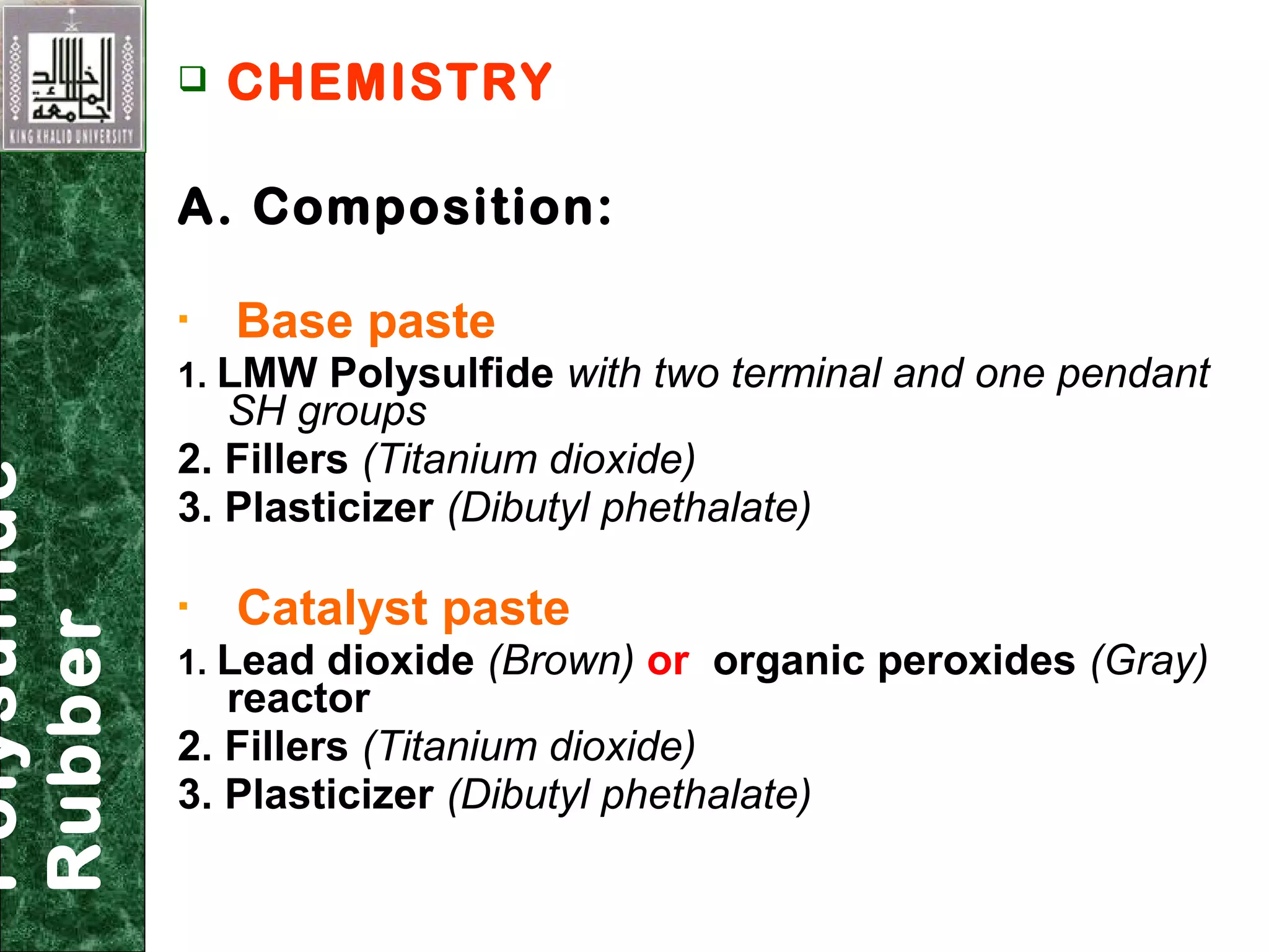 elastomeric Impression DENTAL material | PPT