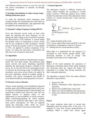 Energy Saving by Virtual Machine Migration in Green Cloud Computing | PDF