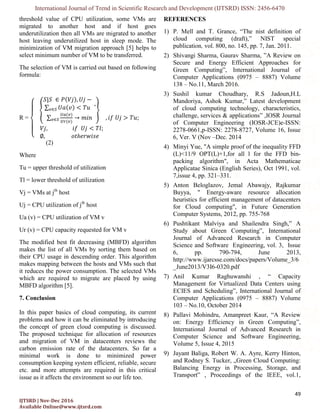Energy Saving by Virtual Machine Migration in Green Cloud Computing | PDF