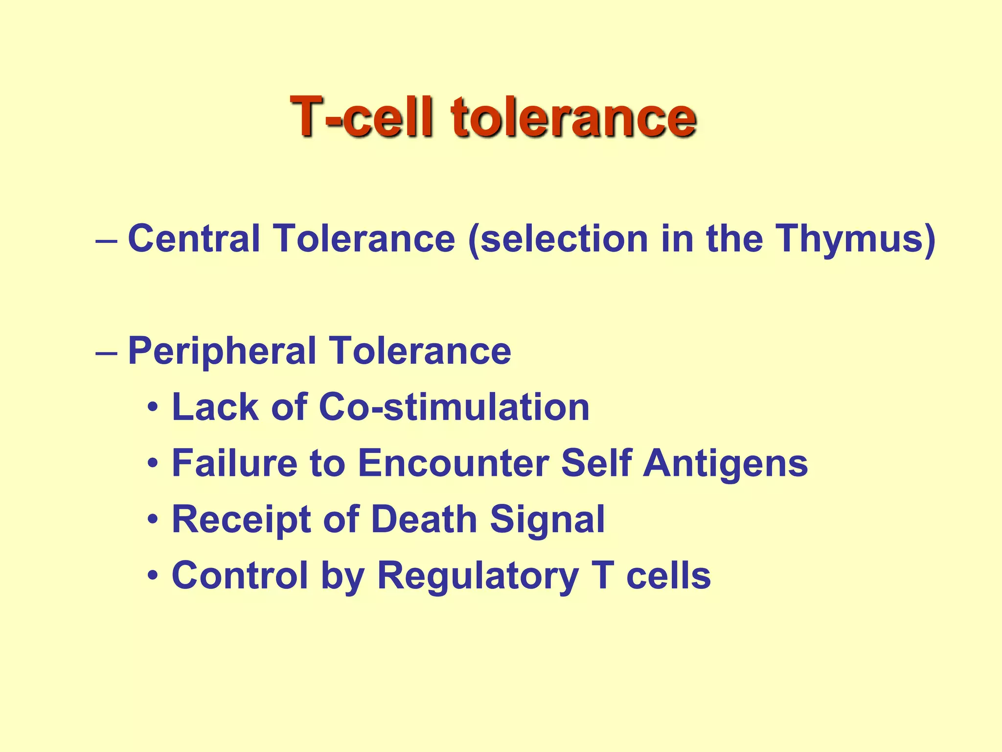 Immunological tolerance | PPTX