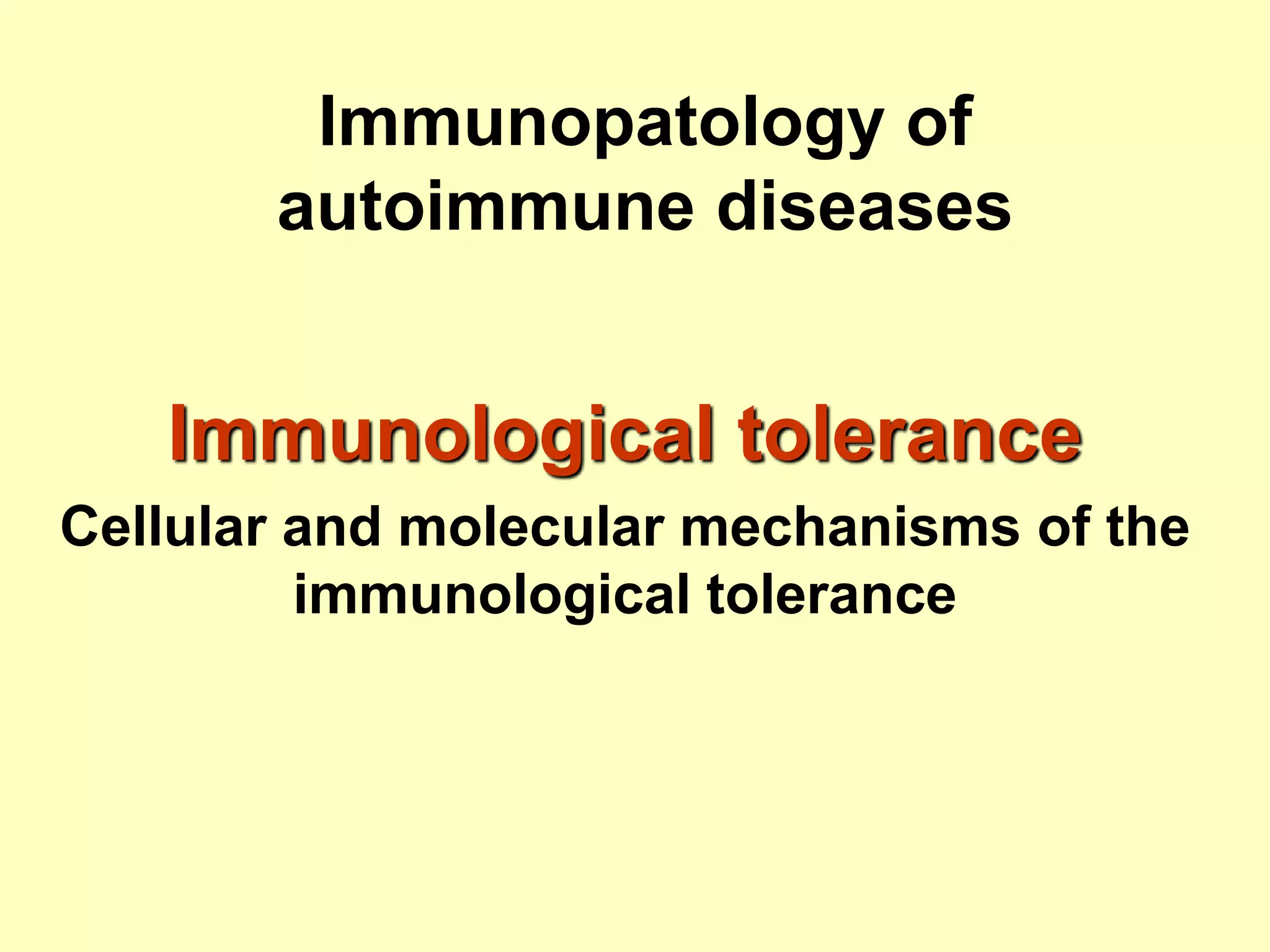 Immunological tolerance | PPT