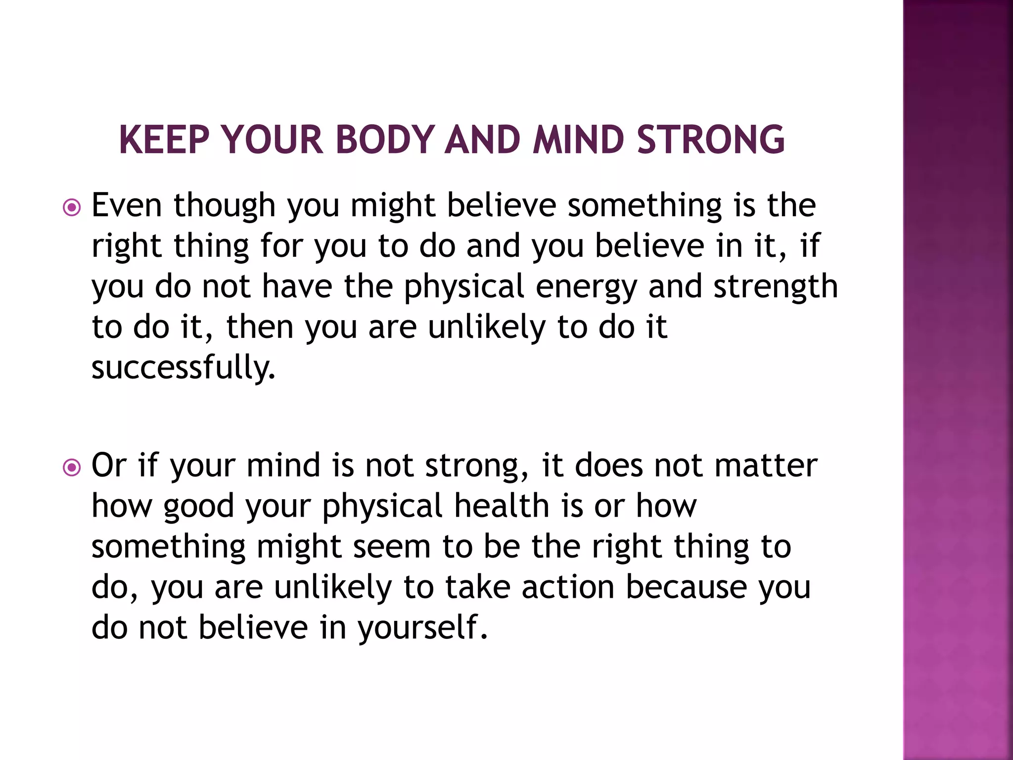 Engage, your mind, body, and spirit | PPT
